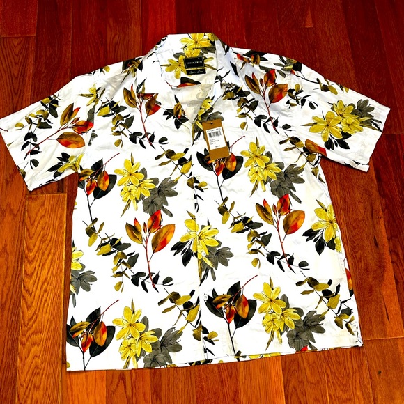 Stitch Note | Shirts | Mens Stitch Note Short Sleeve Collared Shirt ...